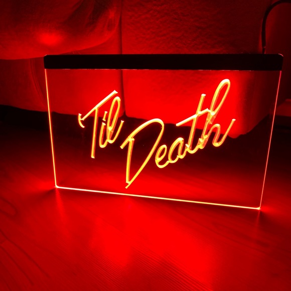 Other | Till Death Led Neon Light Sign 8x12 | Poshmark